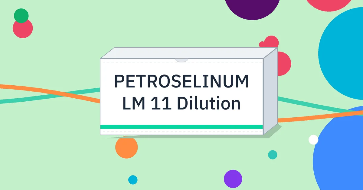 Symbolbild: Packung mit der Aufschrift PETROSELINUM LM 11 Dilution (PZN 13636001) – Verfügbarkeit und Bezug in Apotheken in Frankfurt am Main