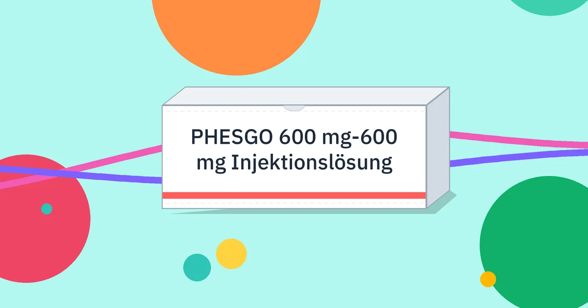 Symbolbild: Packung mit der Aufschrift PHESGO 600 mg-600 mg Injektionslösung (PZN 15820973) – Verfügbarkeit und Bezug in Apotheken in Frankfurt am Main