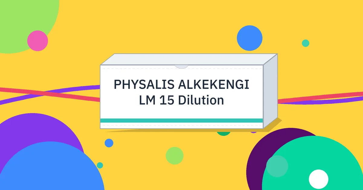 Symbolbild: Packung mit der Aufschrift PHYSALIS ALKEKENGI LM 15 Dilution (PZN 13639749) – Verfügbarkeit und Bezug in Apotheken in Frankfurt am Main