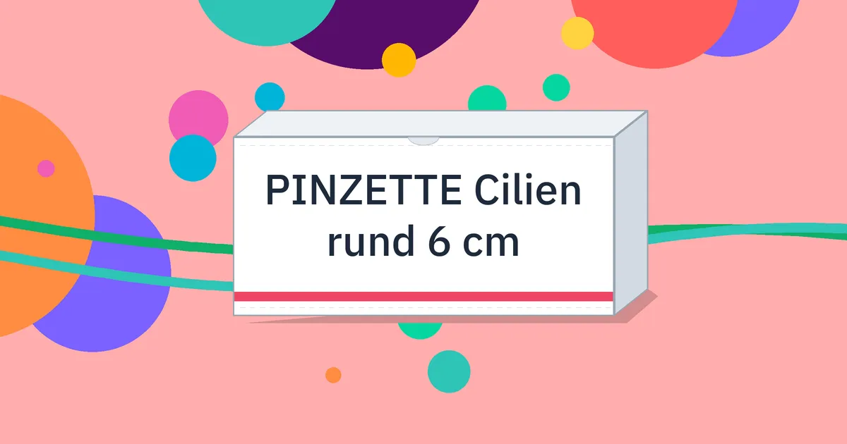 Symbolbild: Packung mit der Aufschrift PINZETTE Cilien rund 6 cm (PZN 01735092) – Verfügbarkeit und Bezug in Apotheken in Frankfurt am Main