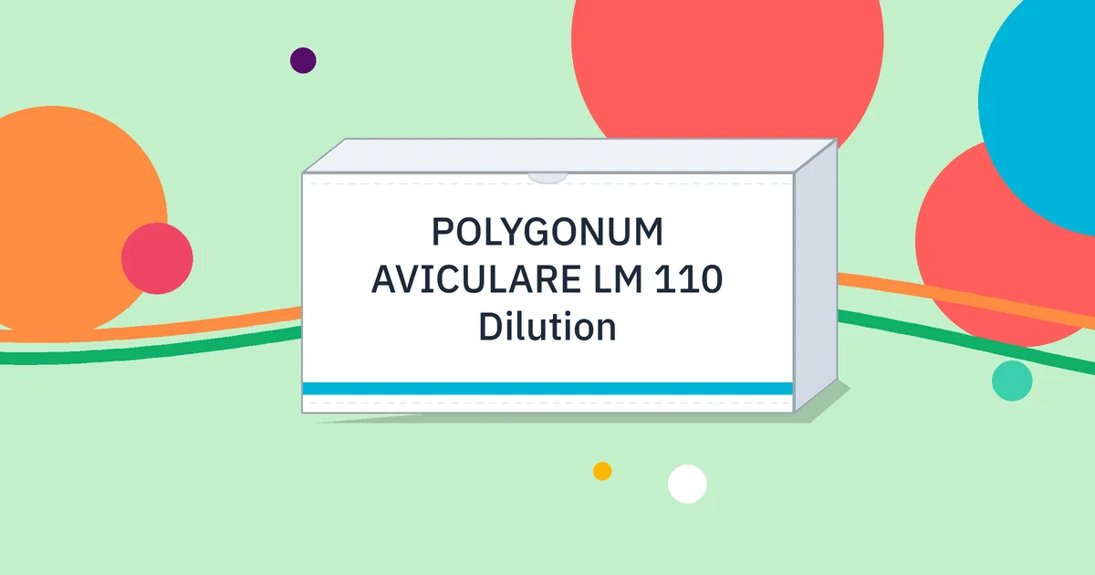 Symbolbild: Packung mit der Aufschrift POLYGONUM AVICULARE LM 110 Dilution (PZN 13662234) – Verfügbarkeit und Bezug in Apotheken in Frankfurt am Main
