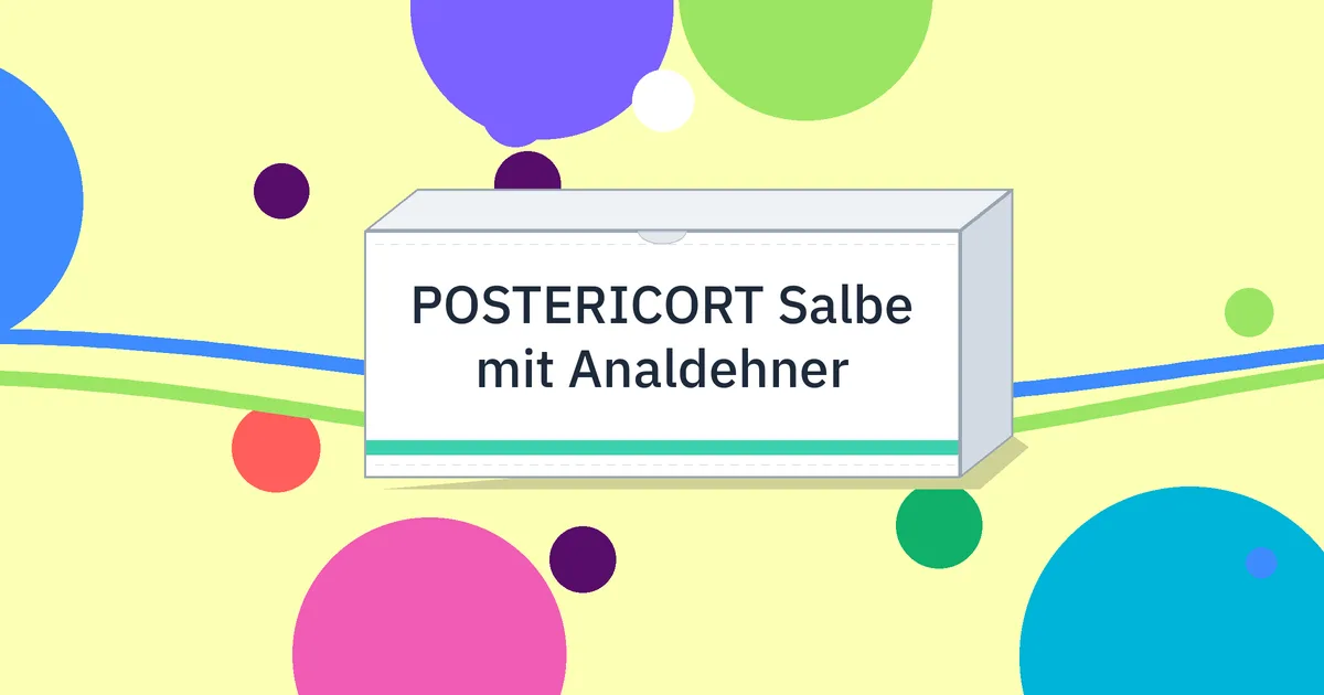 Symbolbild: Packung mit der Aufschrift POSTERICORT Salbe mit Analdehner (PZN 10215279) – Verfügbarkeit und Bezug in Apotheken in Frankfurt am Main