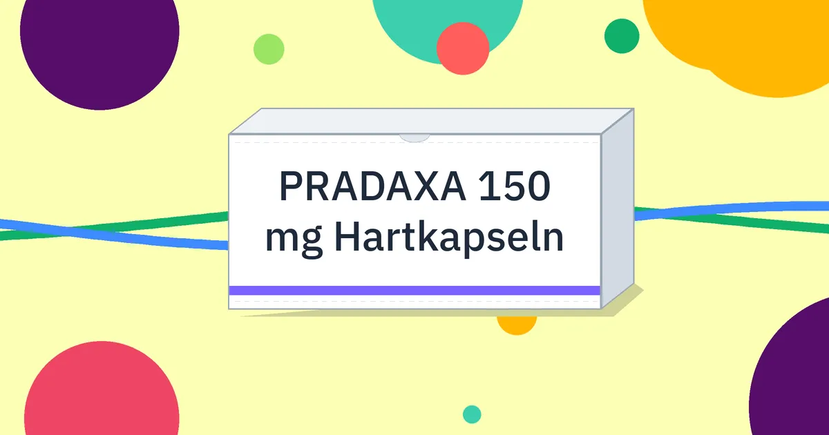 Symbolbild: Packung mit der Aufschrift PRADAXA 150 mg Hartkapseln (PZN 20164459) – Verfügbarkeit und Bezug in Apotheken in Frankfurt am Main
