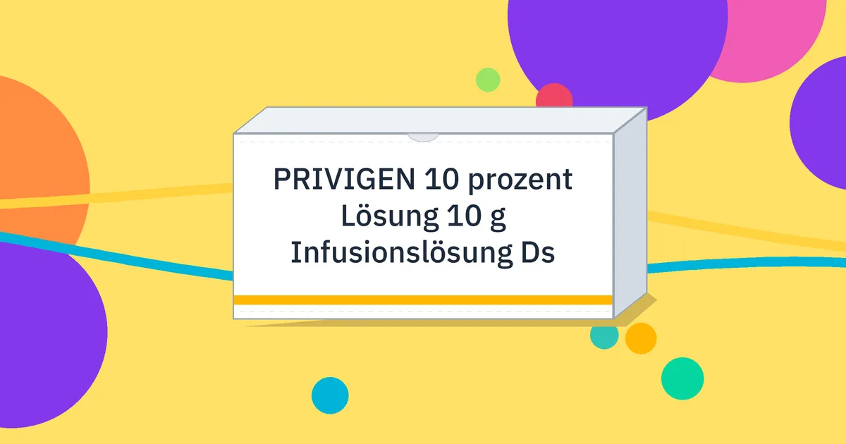 Symbolbild: Packung mit der Aufschrift PRIVIGEN 10 prozent Lösung 10 g Infusionslösung Ds (PZN 09069648) – Verfügbarkeit und Bezug in Apotheken in Frankfurt am Main
