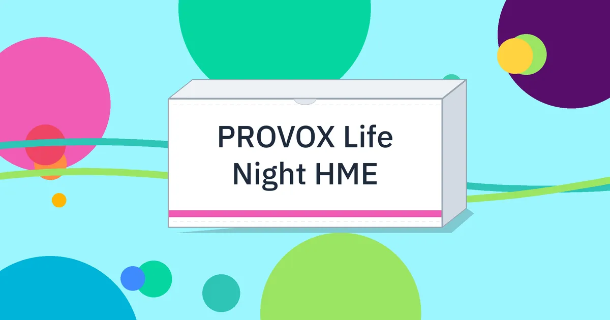 Symbolbild: Packung mit der Aufschrift PROVOX Life Night HME (PZN 19625754) – Verfügbarkeit und Bezug in Apotheken in Frankfurt am Main