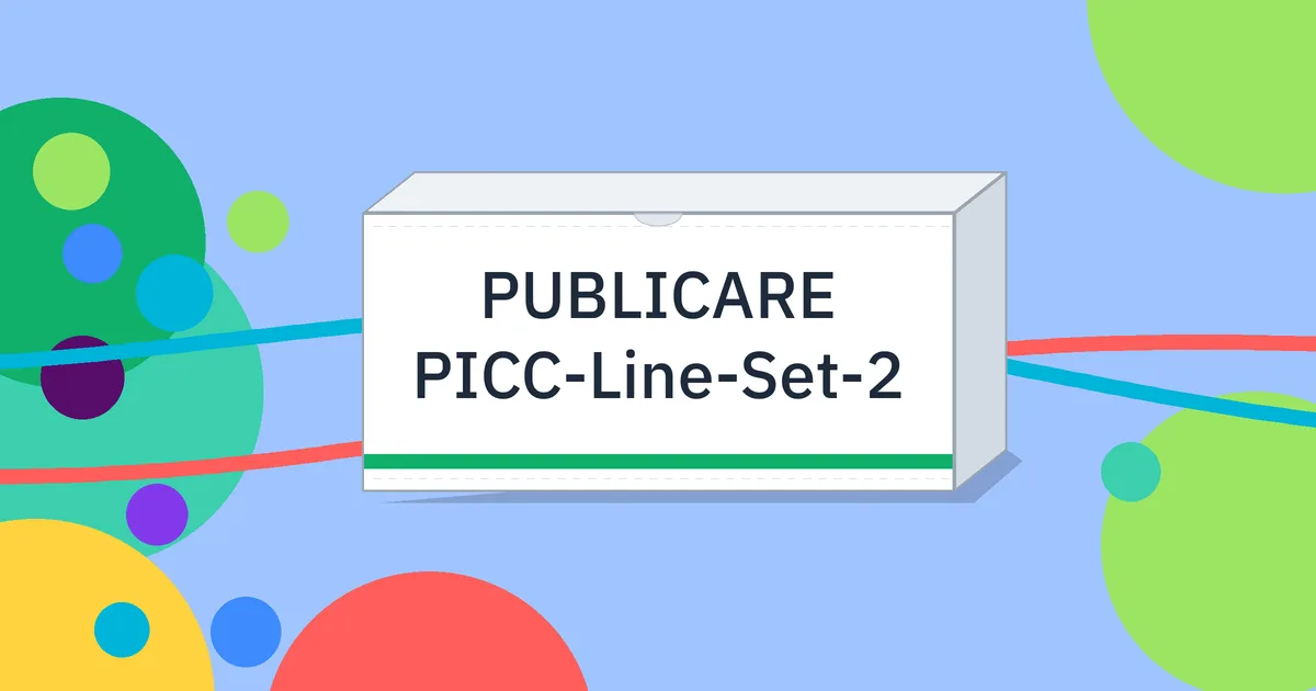 Symbolbild: Packung mit der Aufschrift PUBLICARE PICC-Line-Set-2 (PZN 20601664) – Verfügbarkeit und Bezug in Apotheken in Frankfurt am Main