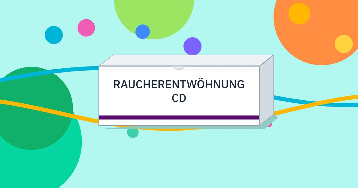 Symbolbild: Packung mit der Aufschrift RAUCHERENTWÖHNUNG CD (PZN 05392298) – Verfügbarkeit und Bezug in Apotheken in Frankfurt am Main