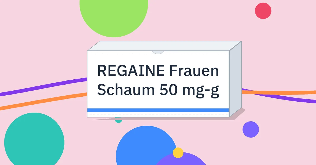 Symbolbild: Packung mit der Aufschrift REGAINE Frauen Schaum 50 mg-g (PZN 11082202) – Verfügbarkeit und Bezug in Apotheken in Frankfurt am Main