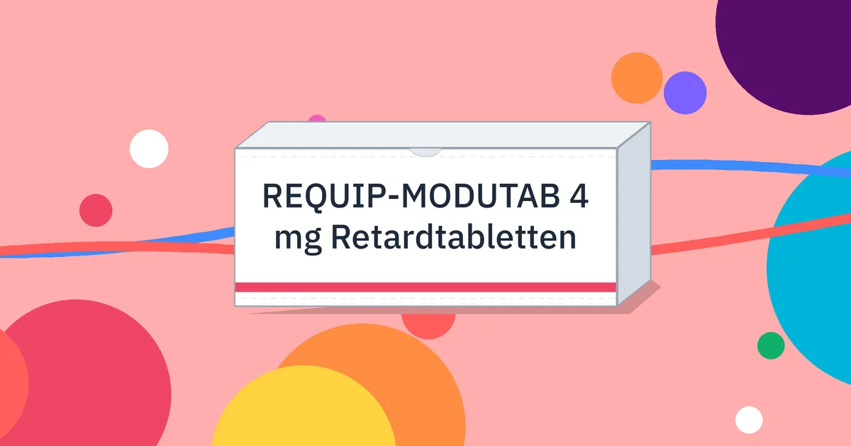 Symbolbild: Packung mit der Aufschrift REQUIP-MODUTAB 4 mg Retardtabletten (PZN 07104139) – Verfügbarkeit und Bezug in Apotheken in Frankfurt am Main