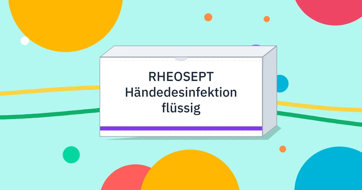 Symbolbild: Packung mit der Aufschrift RHEOSEPT Händedesinfektion flüssig (PZN 04799069) – Verfügbarkeit und Bezug in Apotheken in Frankfurt am Main
