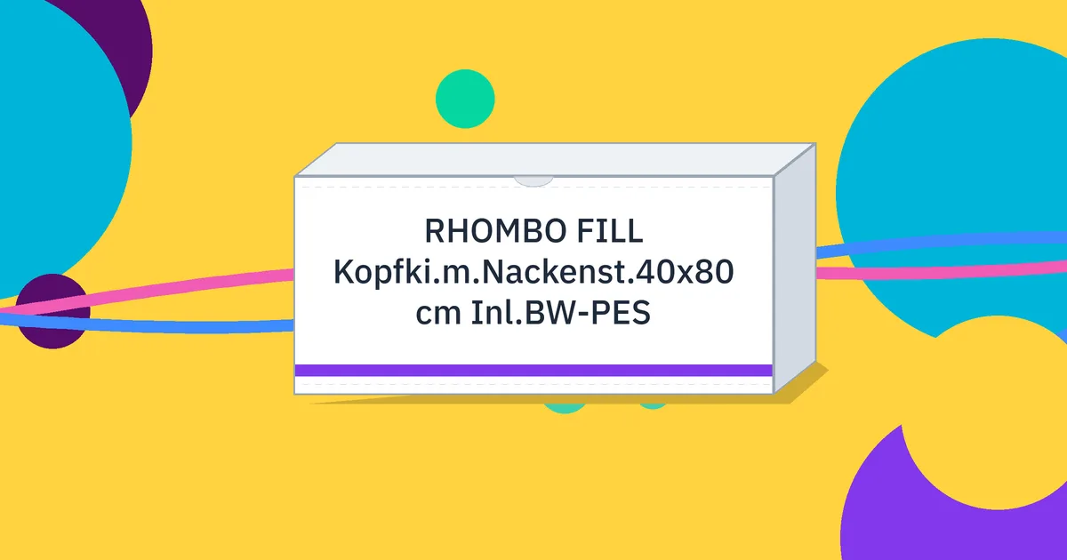 Symbolbild: Packung mit der Aufschrift RHOMBO FILL Kopfki.m.Nackenst.40x80 cm Inl.BW-PES (PZN 03947266) – Verfügbarkeit und Bezug in Apotheken in Frankfurt am Main