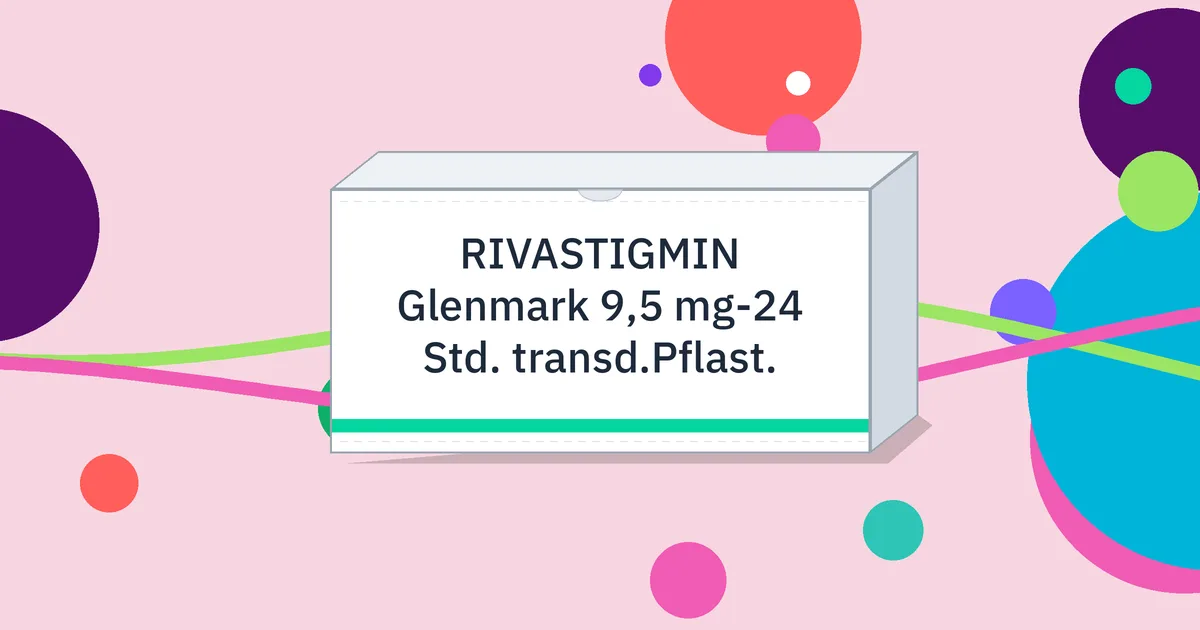Symbolbild: Packung mit der Aufschrift RIVASTIGMIN Glenmark 9,5 mg-24 Std. transd.Pflast. (PZN 12353494) – Verfügbarkeit und Bezug in Apotheken in Frankfurt am Main