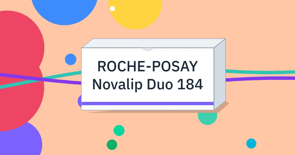 Symbolbild: Packung mit der Aufschrift ROCHE-POSAY Novalip Duo 184 (PZN 09394070) – Verfügbarkeit und Bezug in Apotheken in Frankfurt am Main