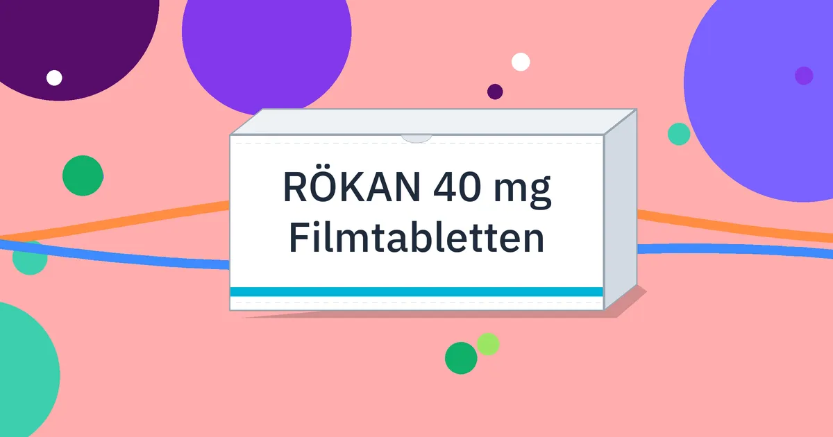 Symbolbild: Packung mit der Aufschrift RÖKAN 40 mg Filmtabletten (PZN 07446704) – Verfügbarkeit und Bezug in Apotheken in Frankfurt am Main