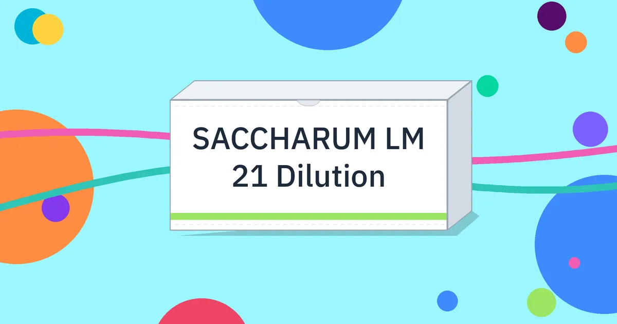 Symbolbild: Packung mit der Aufschrift SACCHARUM LM 21 Dilution (PZN 13176350) – Verfügbarkeit und Bezug in Apotheken in Frankfurt am Main