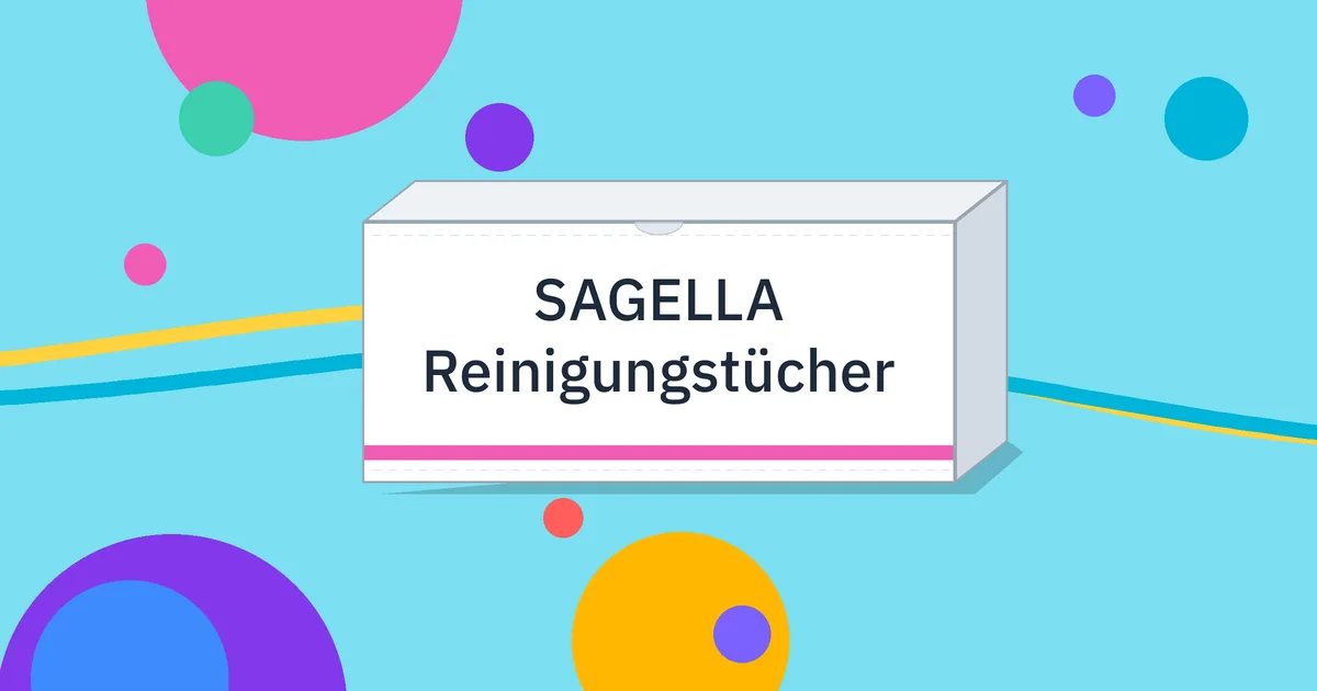 Symbolbild: Packung mit der Aufschrift SAGELLA Reinigungstücher (PZN 04036012) – Verfügbarkeit und Bezug in Apotheken in Frankfurt am Main