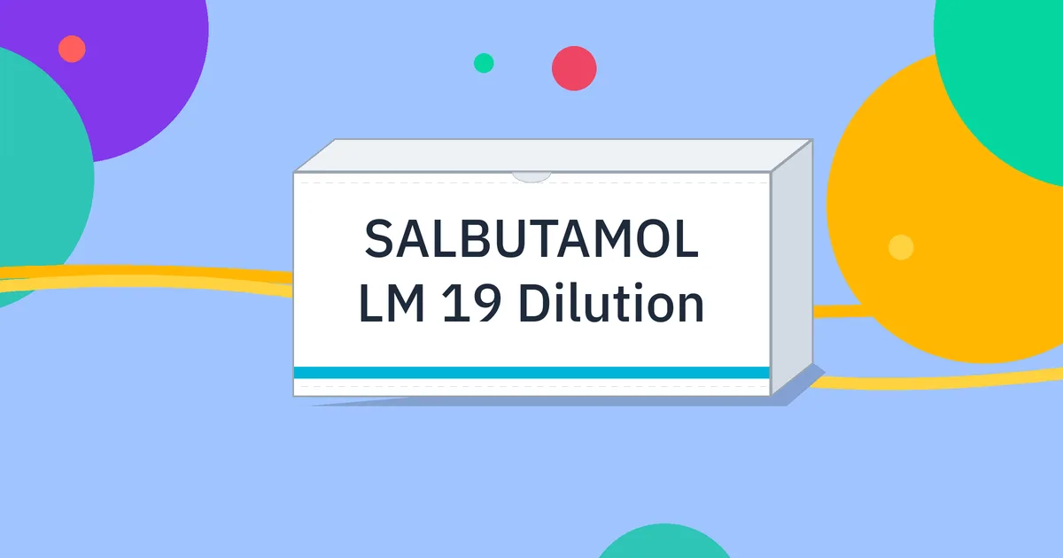 Symbolbild: Packung mit der Aufschrift SALBUTAMOL LM 19 Dilution (PZN 13177266) – Verfügbarkeit und Bezug in Apotheken in Frankfurt am Main