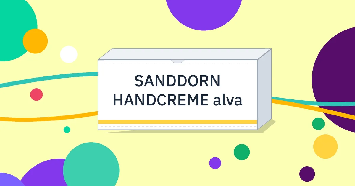 Symbolbild: Packung mit der Aufschrift SANDDORN HANDCREME alva (PZN 11258026) – Verfügbarkeit und Bezug in Apotheken in Frankfurt am Main