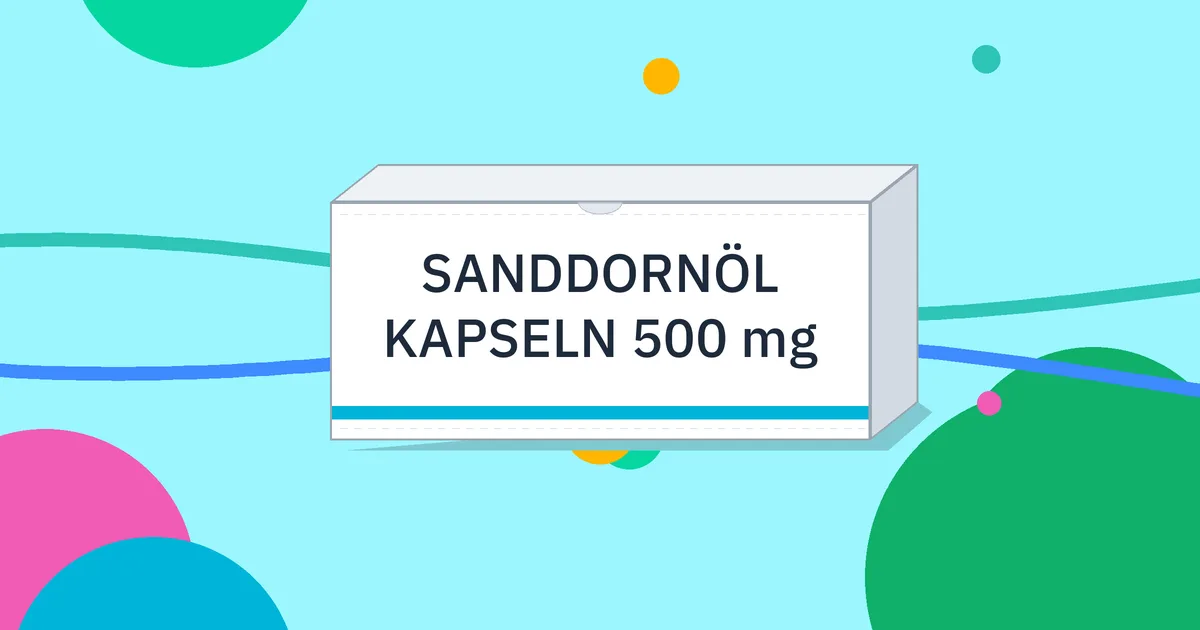 Symbolbild: Packung mit der Aufschrift SANDDORNÖL KAPSELN 500 mg (PZN 01221499) – Verfügbarkeit und Bezug in Apotheken in Frankfurt am Main