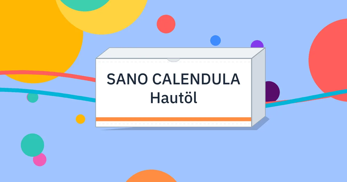 Symbolbild: Packung mit der Aufschrift SANO CALENDULA Hautöl (PZN 02139854) – Verfügbarkeit und Bezug in Apotheken in Frankfurt am Main