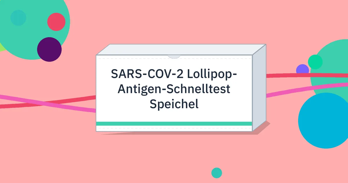 Symbolbild: Packung mit der Aufschrift SARS-COV-2 Lollipop-Antigen-Schnelltest Speichel (PZN 18299838) – Verfügbarkeit und Bezug in Apotheken in Frankfurt am Main