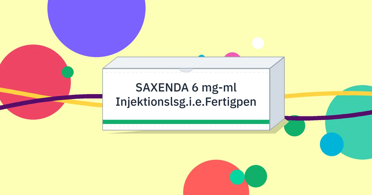 Symbolbild: Packung mit der Aufschrift SAXENDA 6 mg-ml Injektionslsg.i.e.Fertigpen (PZN 19688720) – Verfügbarkeit und Bezug in Apotheken in Frankfurt am Main
