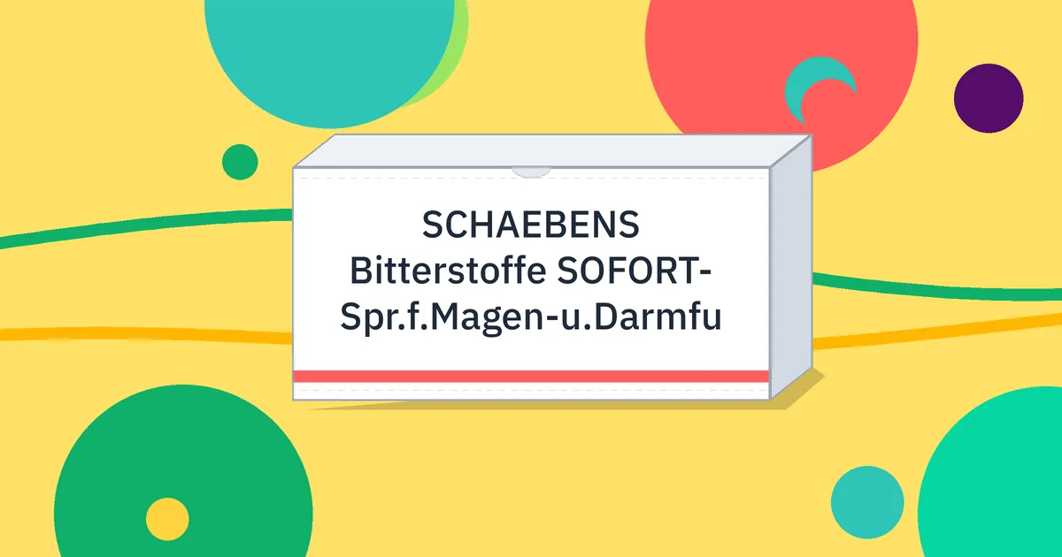 Symbolbild: Packung mit der Aufschrift SCHAEBENS Bitterstoffe SOFORT-Spr.f.Magen-u.Darmfu (PZN 18355318) – Verfügbarkeit und Bezug in Apotheken in Frankfurt am Main