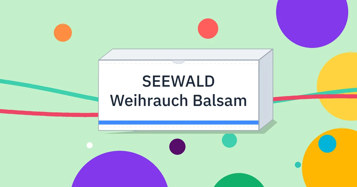 Symbolbild: Packung mit der Aufschrift SEEWALD Weihrauch Balsam (PZN 16162087) – Verfügbarkeit und Bezug in Apotheken in Frankfurt am Main