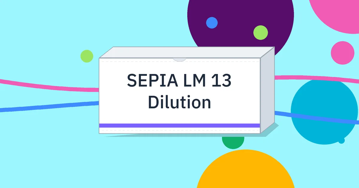 Symbolbild: Packung mit der Aufschrift SEPIA LM 13 Dilution (PZN 13188502) – Verfügbarkeit und Bezug in Apotheken in Frankfurt am Main