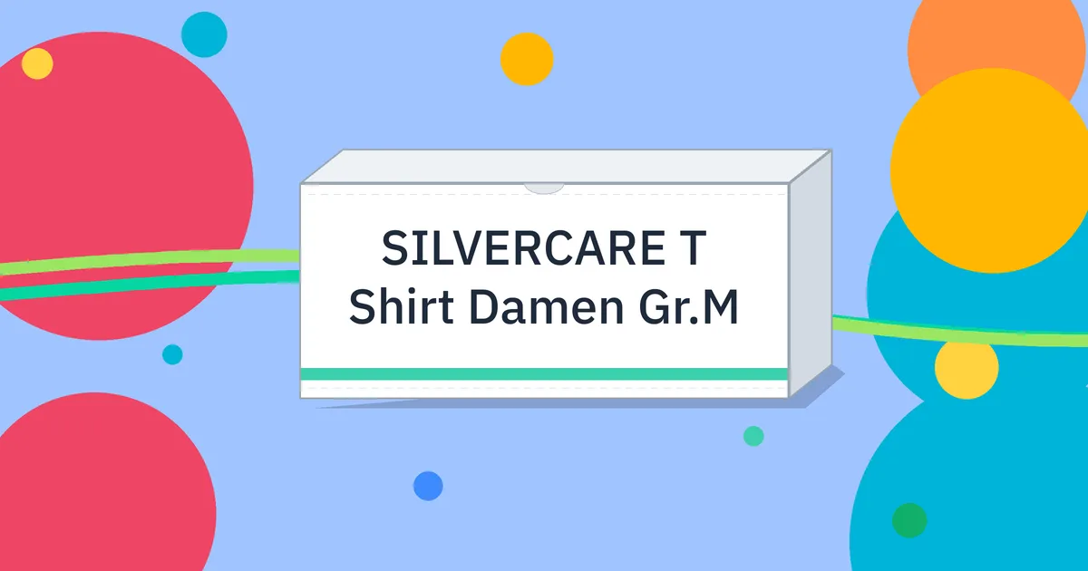 Symbolbild: Packung mit der Aufschrift SILVERCARE T Shirt Damen Gr.M (PZN 09270801) – Verfügbarkeit und Bezug in Apotheken in Frankfurt am Main