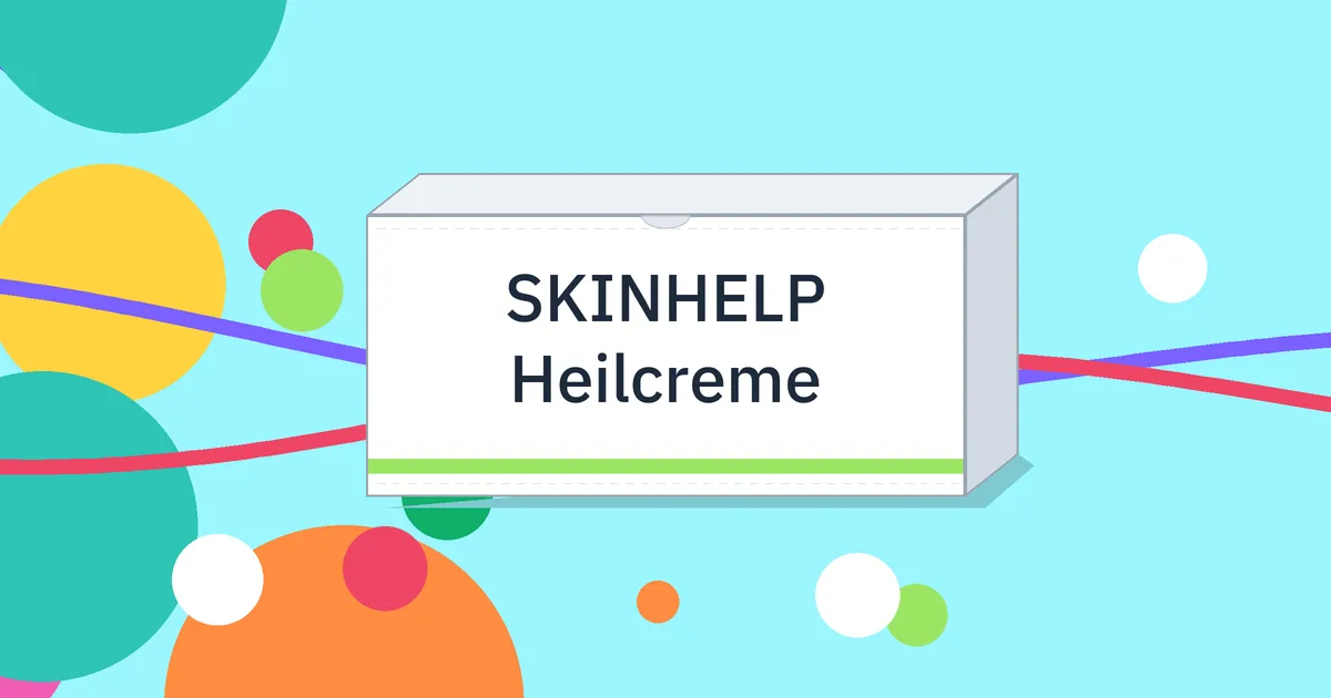 Symbolbild: Packung mit der Aufschrift SKINHELP Heilcreme (PZN 11140307) – Verfügbarkeit und Bezug in Apotheken in Frankfurt am Main
