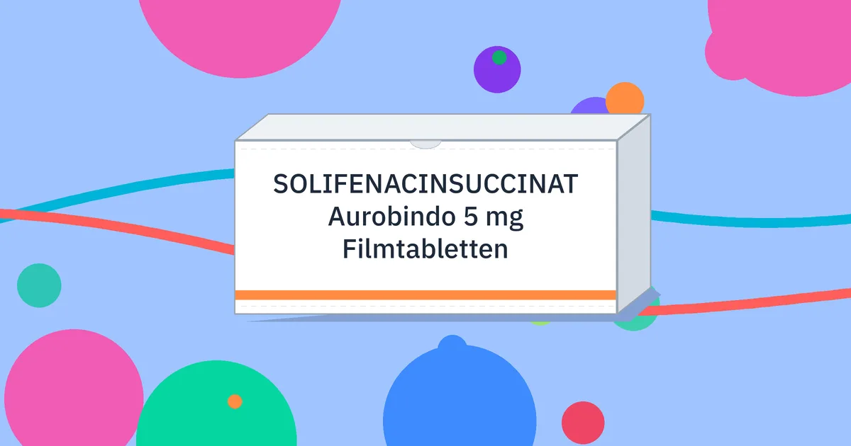 Symbolbild: Packung mit der Aufschrift SOLIFENACINSUCCINAT Aurobindo 5 mg Filmtabletten (PZN 13786048) – Verfügbarkeit und Bezug in Apotheken in Frankfurt am Main