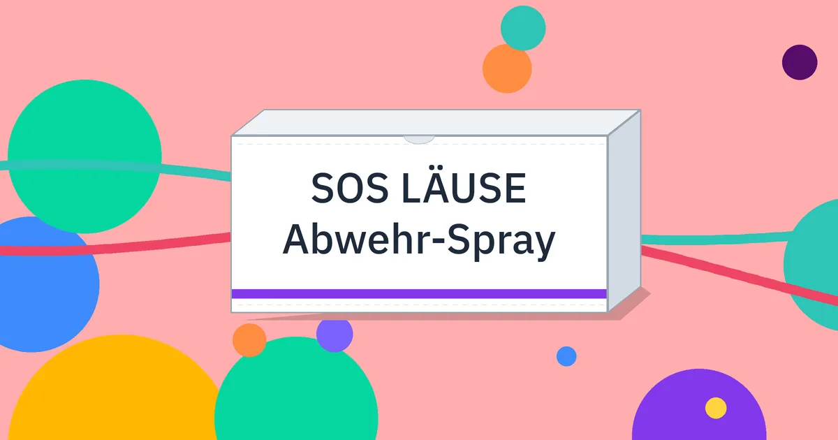 Symbolbild: Packung mit der Aufschrift SOS LÄUSE Abwehr-Spray (PZN 13426752) – Verfügbarkeit und Bezug in Apotheken in Frankfurt am Main