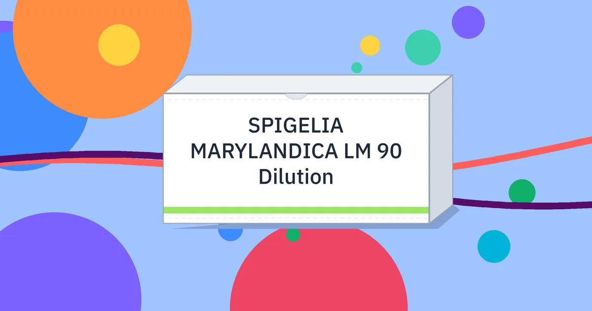 Symbolbild: Packung mit der Aufschrift SPIGELIA MARYLANDICA LM 90 Dilution (PZN 13195867) – Verfügbarkeit und Bezug in Apotheken in Frankfurt am Main