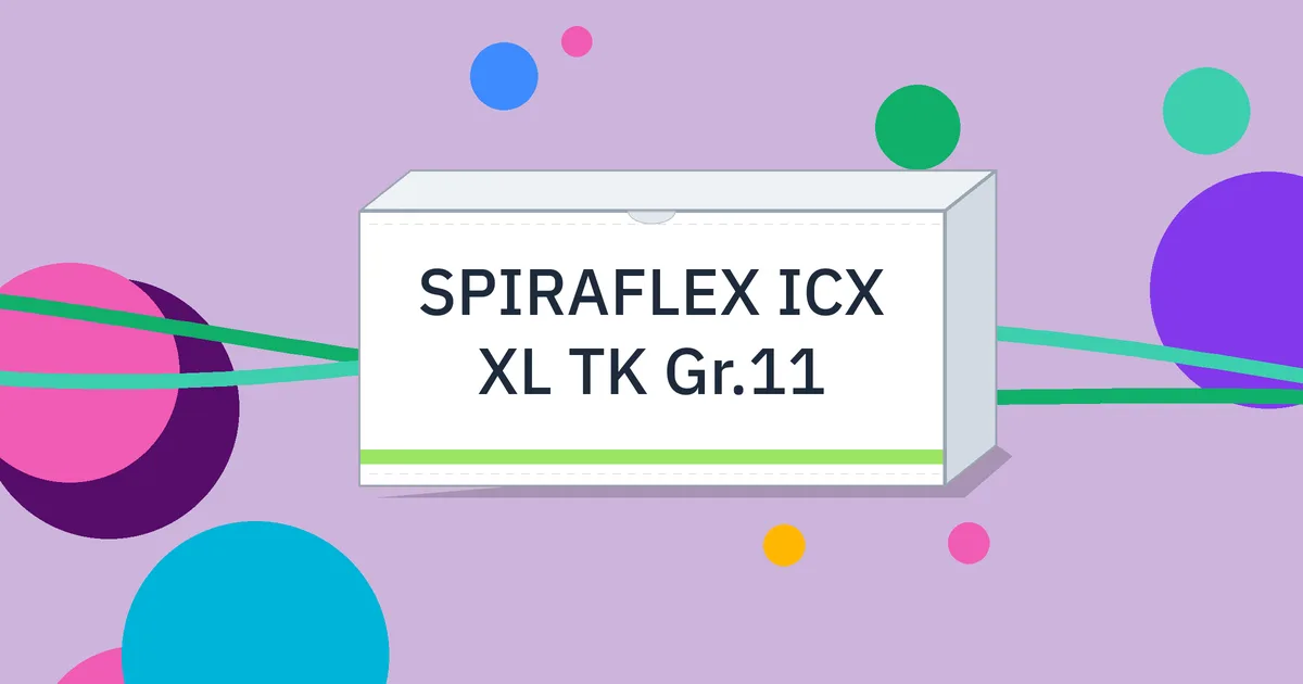 Symbolbild: Packung mit der Aufschrift SPIRAFLEX ICX XL TK Gr.11 (PZN 18222327) – Verfügbarkeit und Bezug in Apotheken in Frankfurt am Main