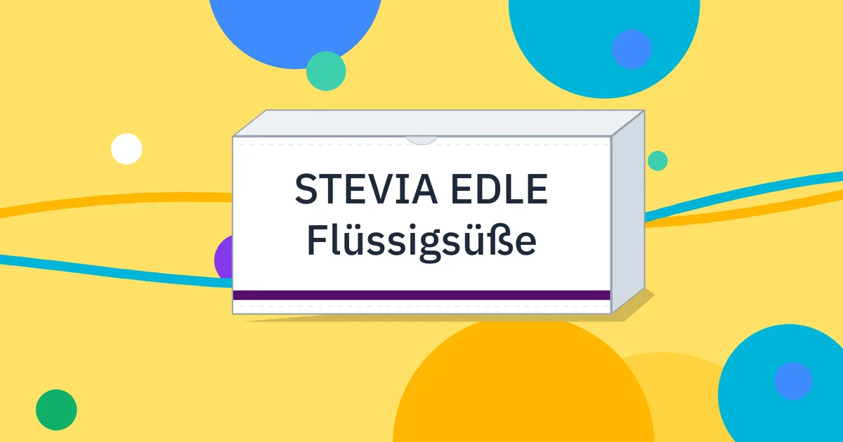 Symbolbild: Packung mit der Aufschrift STEVIA EDLE Flüssigsüße (PZN 09539580) – Verfügbarkeit und Bezug in Apotheken in Frankfurt am Main