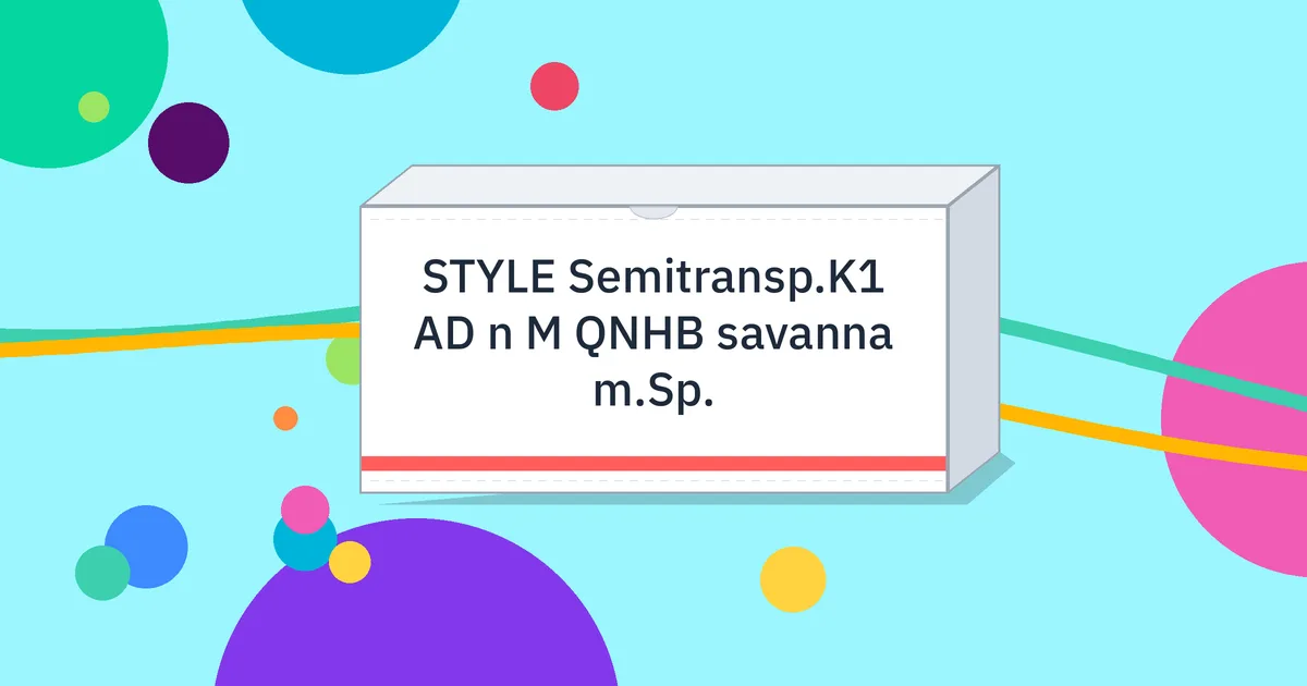 Symbolbild: Packung mit der Aufschrift STYLE Semitransp.K1 AD n M QNHB savanna m.Sp. (PZN 18870546) – Verfügbarkeit und Bezug in Apotheken in Frankfurt am Main