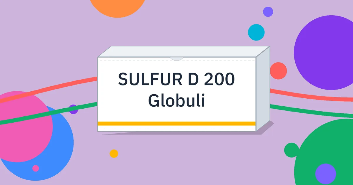 Symbolbild: Packung mit der Aufschrift SULFUR D 200 Globuli (PZN 00909466) – Verfügbarkeit und Bezug in Apotheken in Frankfurt am Main