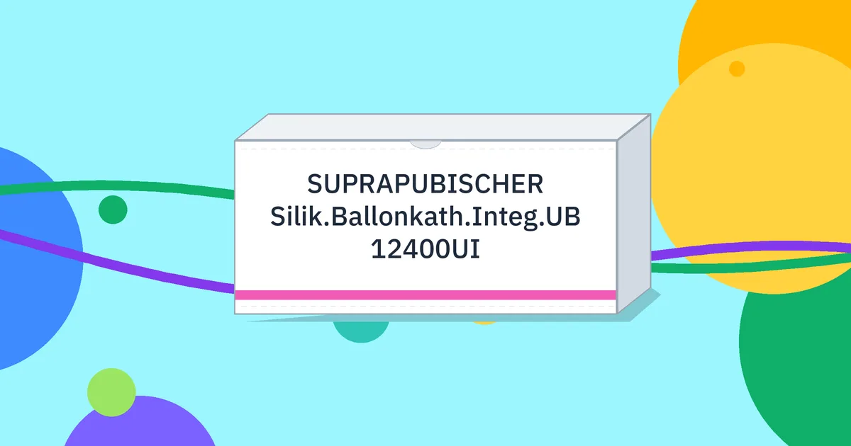 Symbolbild: Packung mit der Aufschrift SUPRAPUBISCHER Silik.Ballonkath.Integ.UB 12400UI (PZN 07652711) – Verfügbarkeit und Bezug in Apotheken in Frankfurt am Main