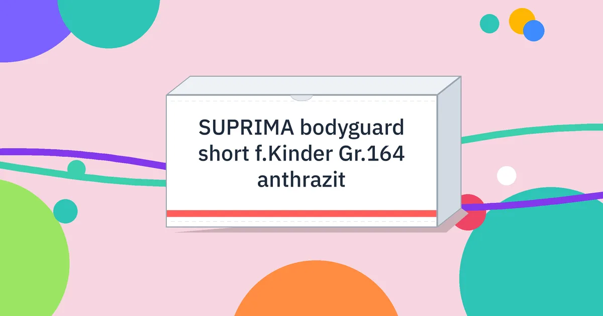 Symbolbild: Packung mit der Aufschrift SUPRIMA bodyguard short f.Kinder Gr.164 anthrazit (PZN 14302957) – Verfügbarkeit und Bezug in Apotheken in Frankfurt am Main