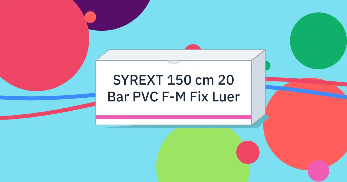 Symbolbild: Packung mit der Aufschrift SYREXT 150 cm 20 Bar PVC F-M Fix Luer (PZN 17898175) – Verfügbarkeit und Bezug in Apotheken in Frankfurt am Main