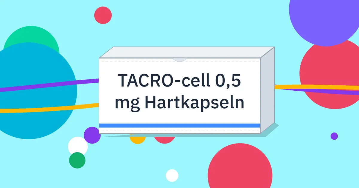 Symbolbild: Packung mit der Aufschrift TACRO-cell 0,5 mg Hartkapseln (PZN 06906954) – Verfügbarkeit und Bezug in Apotheken in Frankfurt am Main