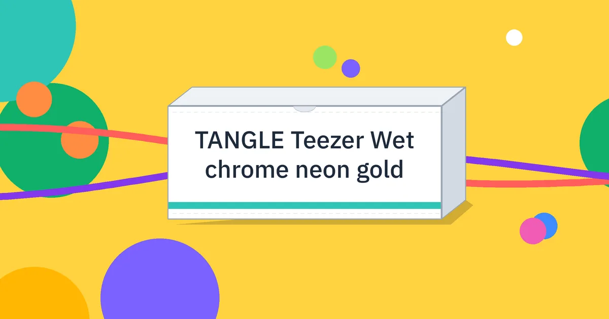 Symbolbild: Packung mit der Aufschrift TANGLE Teezer Wet chrome neon gold (PZN 20159530) – Verfügbarkeit und Bezug in Apotheken in Frankfurt am Main