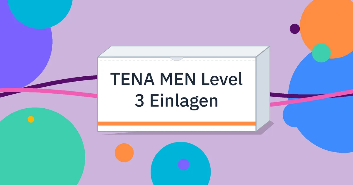 Symbolbild: Packung mit der Aufschrift TENA MEN Level 3 Einlagen (PZN 10004944) – Verfügbarkeit und Bezug in Apotheken in Frankfurt am Main