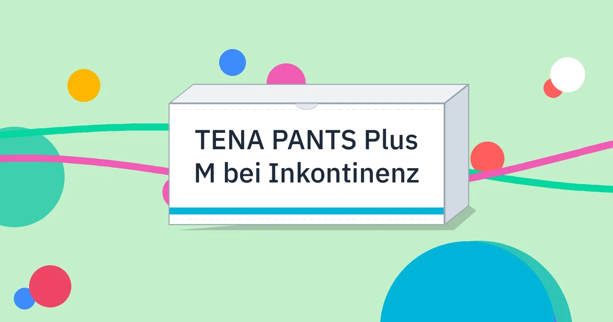 Symbolbild: Packung mit der Aufschrift TENA PANTS Plus M bei Inkontinenz (PZN 20184870) – Verfügbarkeit und Bezug in Apotheken in Frankfurt am Main