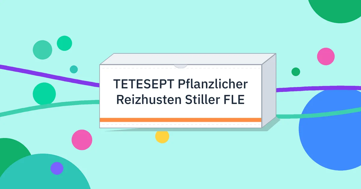 Symbolbild: Packung mit der Aufschrift TETESEPT Pflanzlicher Reizhusten Stiller FLE (PZN 14145630) – Verfügbarkeit und Bezug in Apotheken in Frankfurt am Main