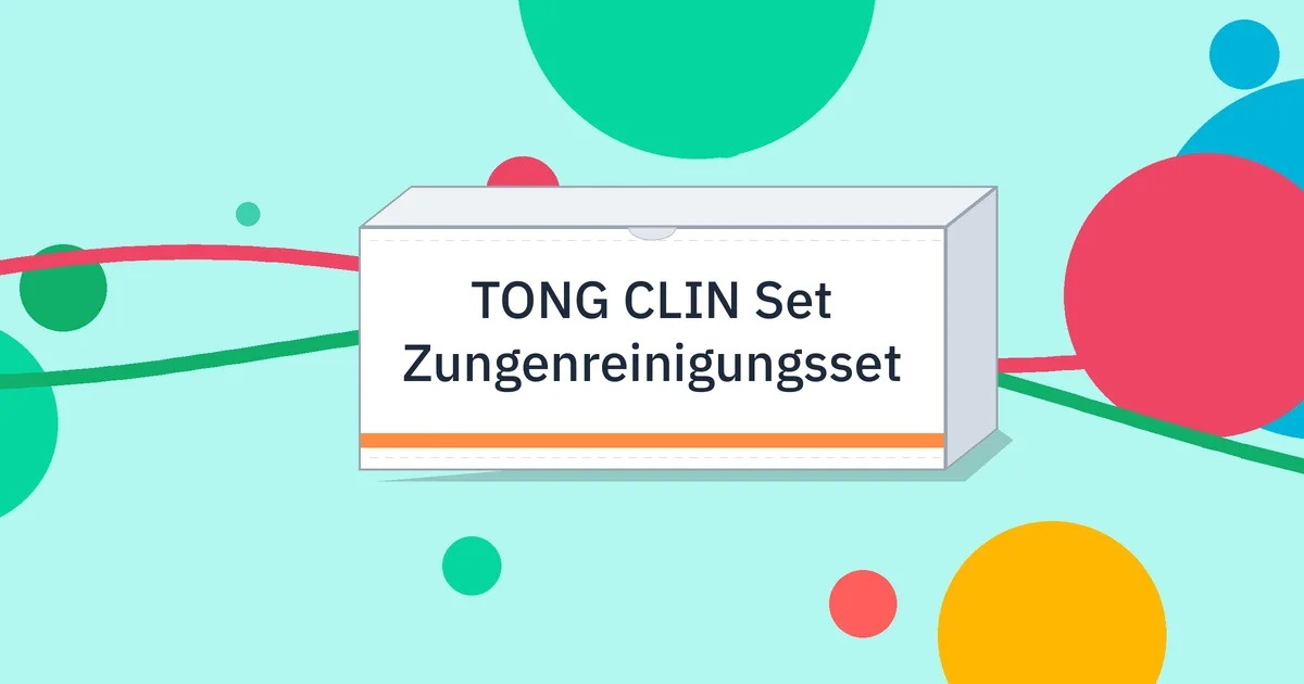 Symbolbild: Packung mit der Aufschrift TONG CLIN Set Zungenreinigungsset (PZN 03150148) – Verfügbarkeit und Bezug in Apotheken in Frankfurt am Main