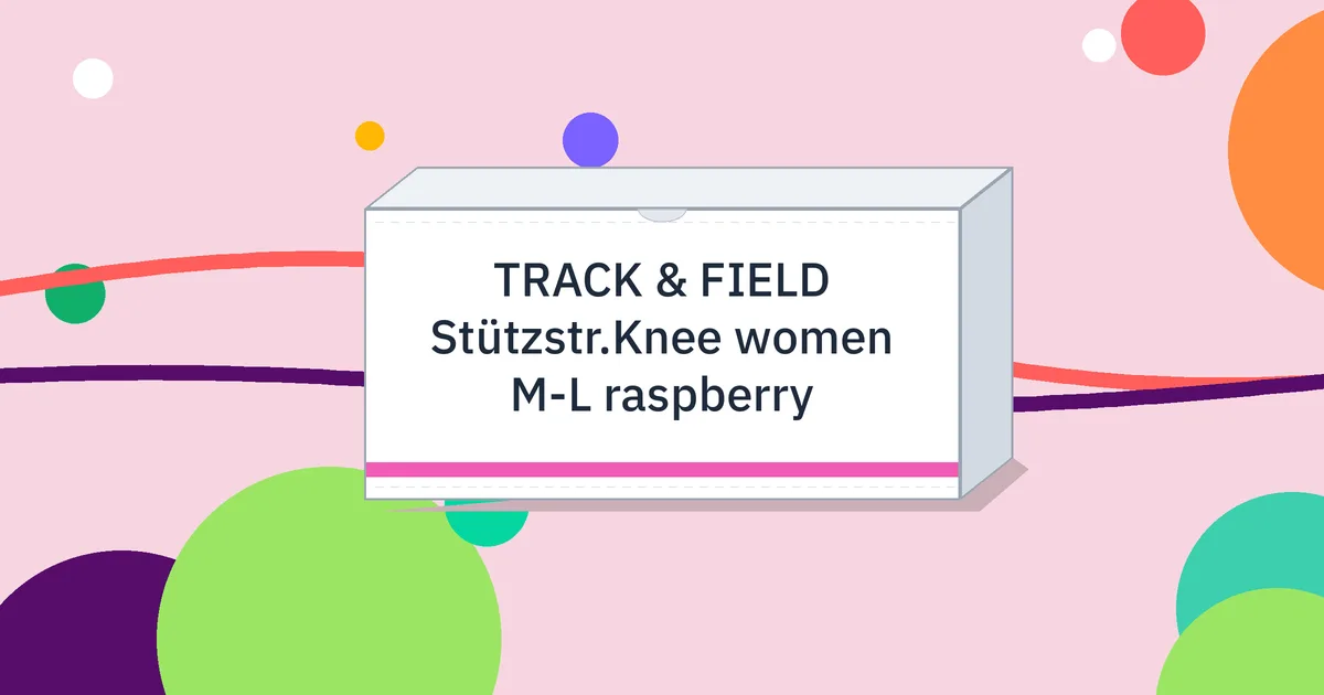 Symbolbild: Packung mit der Aufschrift TRACK & FIELD Stützstr.Knee women M-L raspberry (PZN 20524202) – Verfügbarkeit und Bezug in Apotheken in Frankfurt am Main