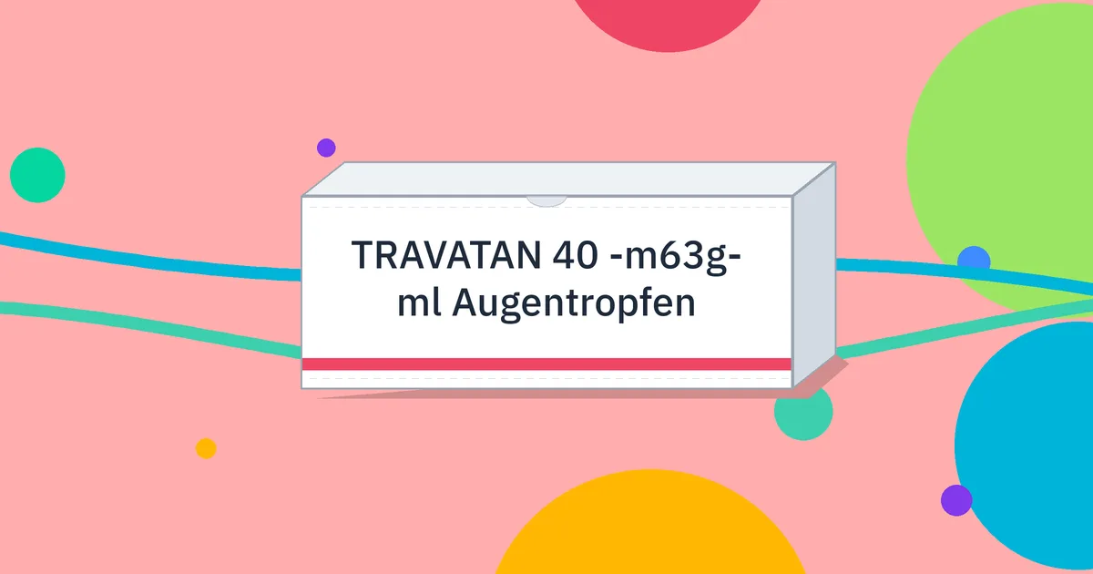 Symbolbild: Packung mit der Aufschrift TRAVATAN 40 -m63g-ml Augentropfen (PZN 01466189) – Verfügbarkeit und Bezug in Apotheken in Frankfurt am Main