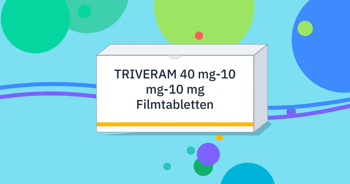 Symbolbild: Packung mit der Aufschrift TRIVERAM 40 mg-10 mg-10 mg Filmtabletten (PZN 18245386) – Verfügbarkeit und Bezug in Apotheken in Frankfurt am Main